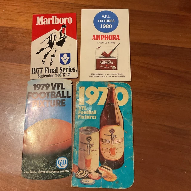 LOT OF FOUR VFL Football Fixtures $23.00 - PicClick AU