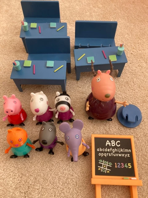 PEPPA PIG and Friends Figures Madame Gazelle School Set £6.50 - PicClick UK