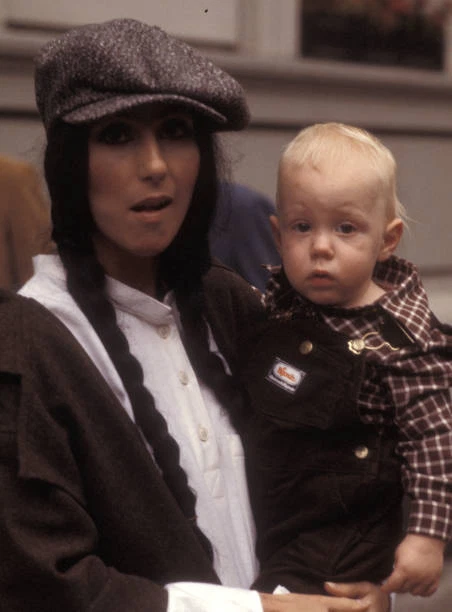 SINGER CHER AND son Elijah Blue Allman on March 20 1977 at Los Ang- Old ...