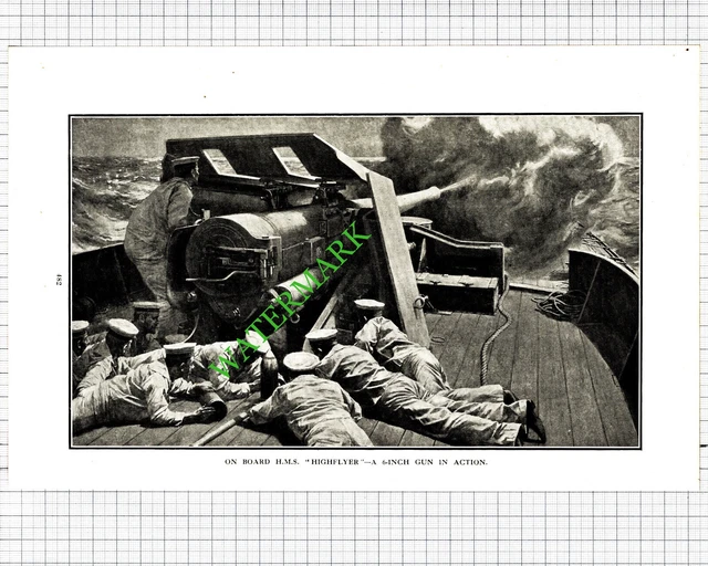 HMS HIGHFLYER SHIP World War One WW1 - 1916 Cutting/ Print £11.11 ...