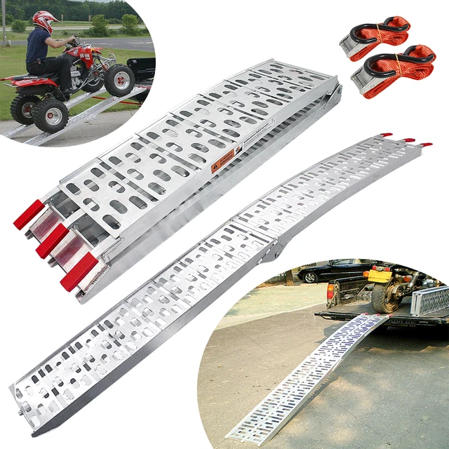 2X AUFFAHRRAMPE ALU Verladerampe Motorrad Anhängerrampe Laderampe ...
