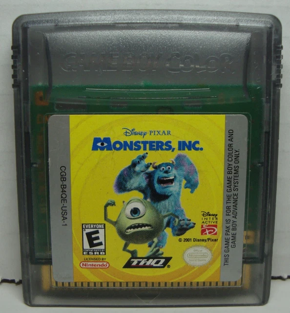 DISNEY PIXAR MONSTER'S Inc. Game Boy Color Nintendo Gbc Cartridge Only ...