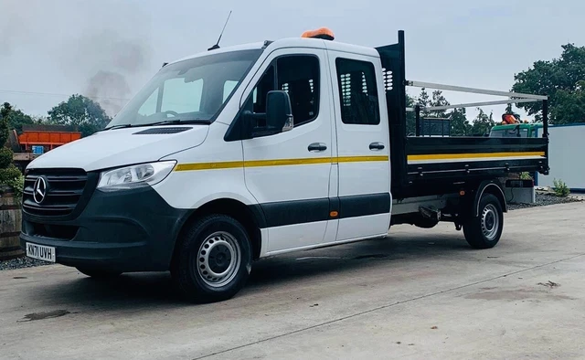 MERCEDES SPRINTER 315 Double Cab Tipper Euro 6 71 Plate Only 42,000 ...