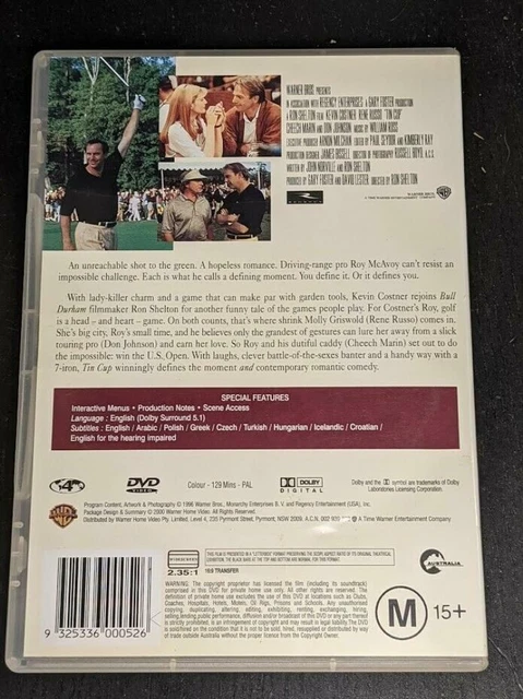 TIN CUP KEVIN Costner 2000 DVD Top-quality Free UK shipping EUR 22,55 - PicClick IT