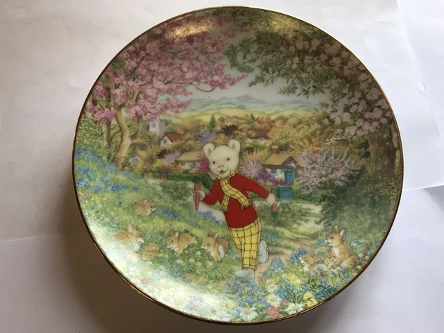 RUPERT BEAR COLLECTORS Plate Spring Scene Hamilton Collection No: 0675 ...