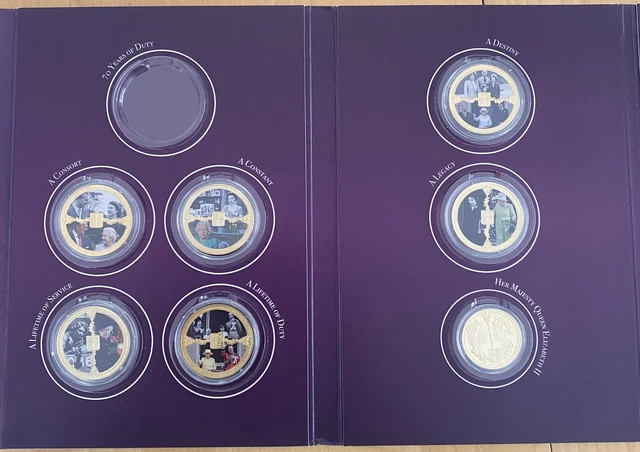 QUEEN ELIZABETH II The Ultimate Platinum Jubilee Collection 7 Coins ...