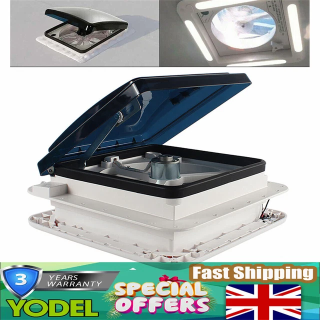 WHITE ROOF VENT Fan Camper Van Motorhome RV Caravan Skylight Vent w ...
