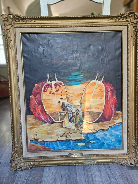 TABLEAU A HUILE signé sur toile David Meshulam encadré EUR 1.185,00 ...