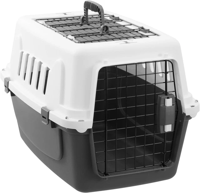 PAWS & CLAWS Pet Carrier Metal Door Hard-Sided Travel Crate, Medium, 58 ...