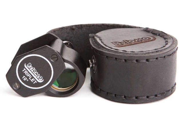 BELOMO 10X TRIPLET Loupe Magnifier 21mm .85" with LEATHER CASE. Limited edition $70.02 - PicClick CA