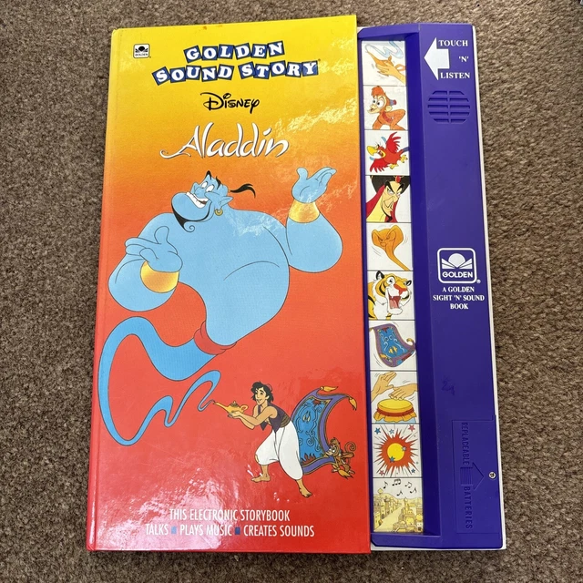 Disney Aladdin Golden Sound Story Electronic Story Book Vintage 1992