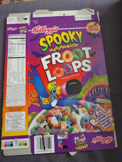 Kelloggs Cereal Box 1984 Froot Loops Rice Krispies Hot Air Balloon