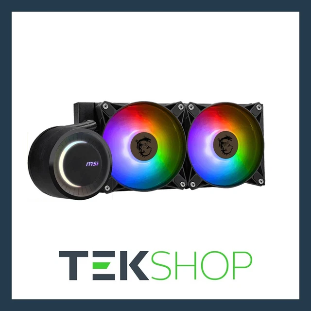 MSI MAG CORELIQUID E240 CPU Cooler Twin Fans 240mm Radiator RGB ...