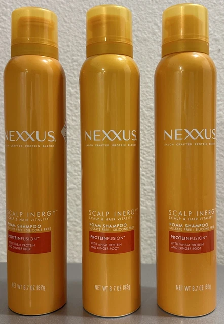 NEXXUS SCALP INERGY Foam Protein Fusion Foam Shampoo 6.7 oz (Pack of 3 ...