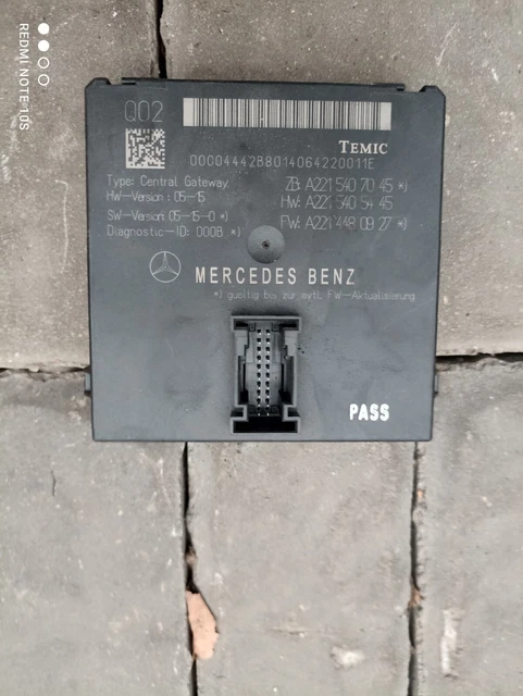 MERCEDES-BENZ W221 Central Gateway Control Module A2215407045 £57.78 ...