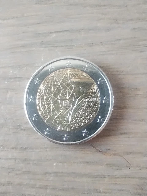 PIÈCE DE 2 euros commémorative RF Erasmus Programme 1987-2022 EUR 2,95 ...