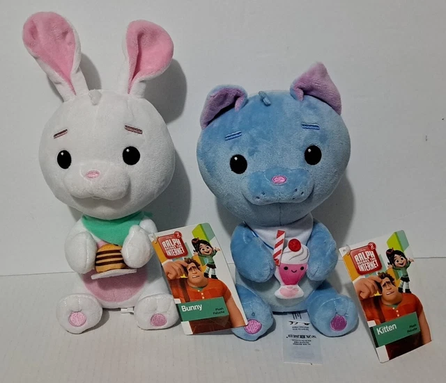 DISNEY WRECK IT Ralph Breaks The Internet KITTEN & BUNNY PLUSH TOYS SET ...