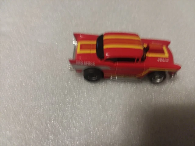 UNTESTED TYCO '57 Chevy Pro Stock HO Slot Car 454 CID Red Good Year AS ...