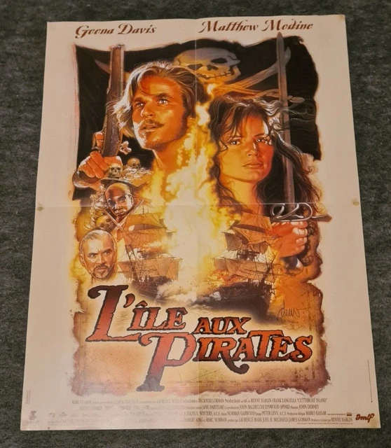 AFFICHE L'ILE AUX PIRATES Renny HARLIN Geena DAVIS Matthew MODINE ...