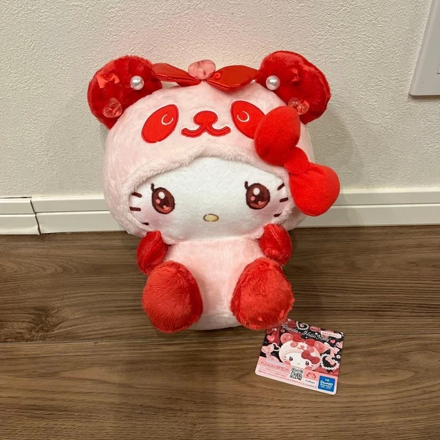 HELLO KITTY PINK Plush Toy with Ribbon & Ears, Soft & Cuddly, Used 44p ...