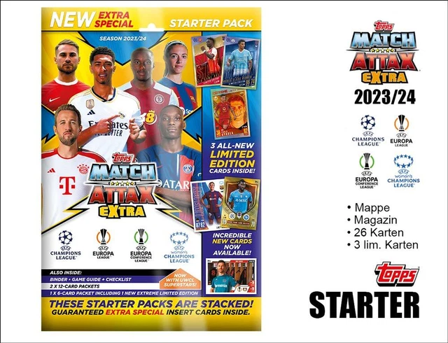 TOPPS MATCH ATTAX Extra 2024 UEFA Champions League 23/24 Starter Pack ...