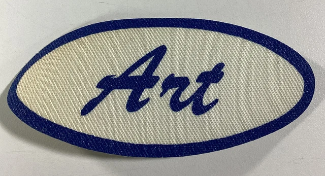 ART VINTAGE 1960S Cursive Name Patch Uniform Shirt Iron On RARE VHTF ...