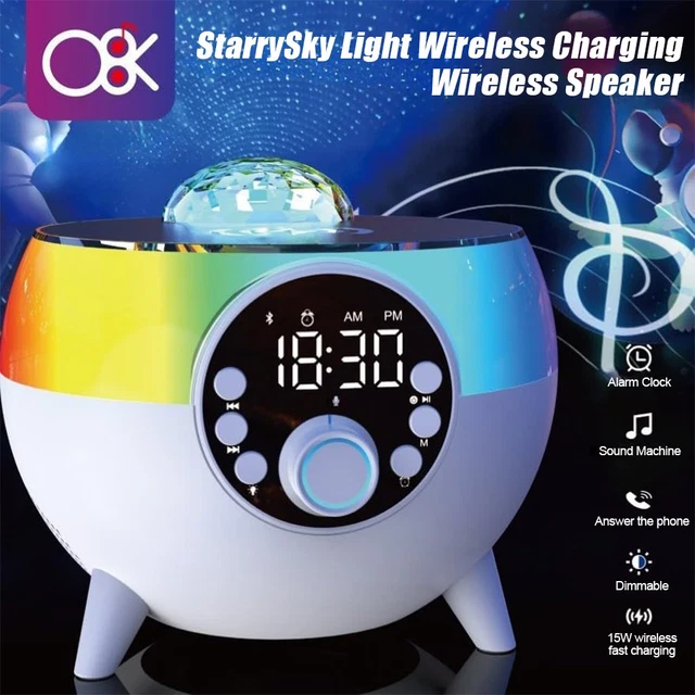 RGB ALARM CLOCK Smart G Lamp Bluetooth Speaker Lamp Wireless Charger ...