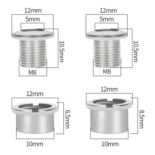BICYCLE MAINTENANCE ESSENTIALS 12PCS High Strength Chainring Bolts Set ...