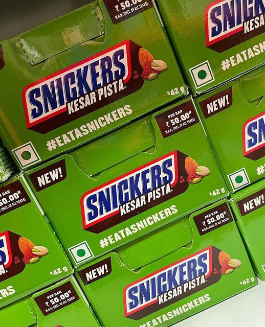 SNICKERS PISTACHIO KESAR Pista Chocolate X500 Bars - 42g Each UPS £ ...