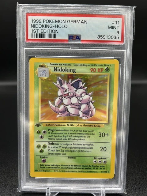 PSA 9 NIDOKING Holo 1st Edition 1999 Pokemon Base Set German 11/102 EUR ...