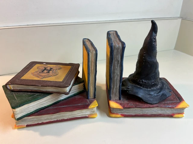 HARRY POTTER SORTING Hat Book Pile Bookends Enesco 2000 # 823260, FLAWS ...