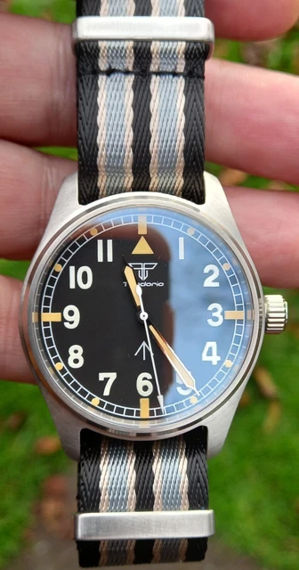 MENS WWW TANDORIO W10 39Mm Nh35A Auto Broad Arrow Military Field Watch ...