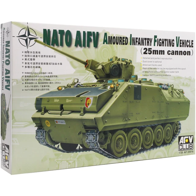 AFV CLUB NATO AIFV Model Kit Military Armoured Vehicle 25mm Cannon ...