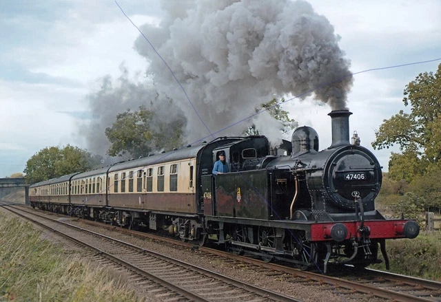 STEAM TRAIN PICTURE Of An Lms 0-6-0 Tank 3F Locomotive Photo 47406 On ...