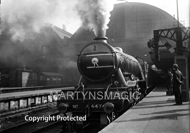 R-100X80MM GLASS RAILWAY Negative A3 LNER 4474 Victor Wild @ Kings ...