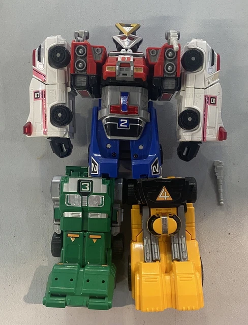 MIGHTY MORPHIN POWER Rangers Turbo Deluxe Rescue Megazord Bandai 1990s ...