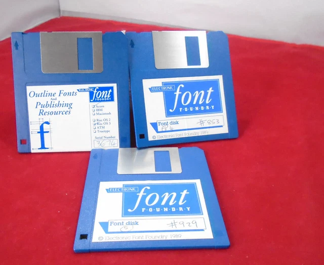 EFF FONT PACK pour Risc OS Systèmes 7.6x8.9cm Disques Par Électronique ...