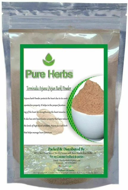 PURE HERBS TERMINALIA Arjuna (Arjun Bark) Powder For Health Care £6.68 ...