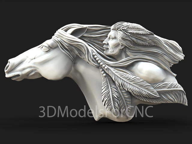 3d Model Stl File For Cnc Router Laser And 3d Printer Native American