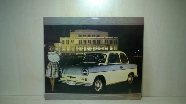 BLECHSCHILD BLECHSCHILDER OSTALGIE Nostalgie DDR Reklame Trabant P50 ...