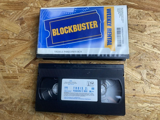 BLOCKBUSTER VIDEO VHS Clamshell Case & VHS, Trois 2 Pandora's Box ...