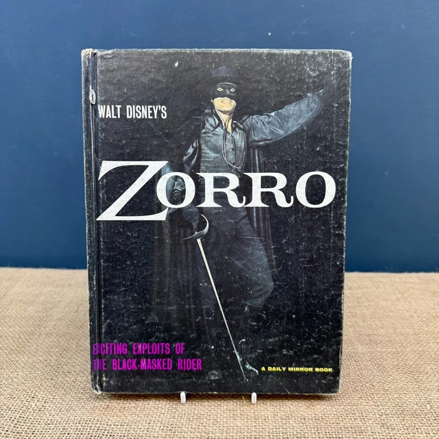 VINTAGE 1959 WALT Disney's Zorro - Steve Frazee A Daily Mirror Hardback ...