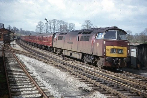 ORIGINAL COLOUR SLIDE of D1055 BR class 52 Western diesel hydraulic ...