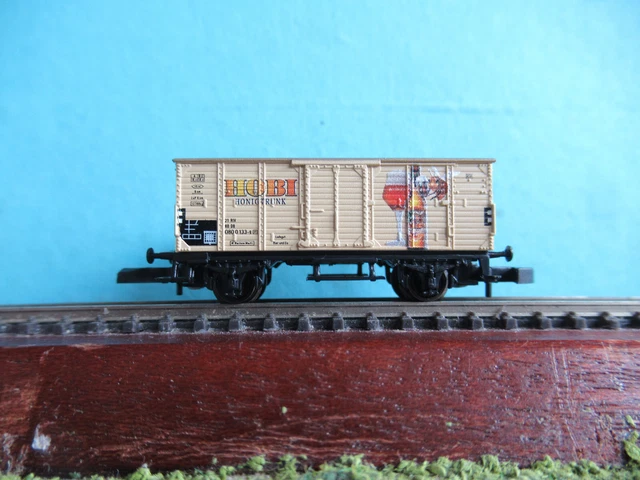MÄRKLIN MINICLUB SPUR Z 98163 Gedeckter Güterwagen 'HOBI HONIGTRUNK ...