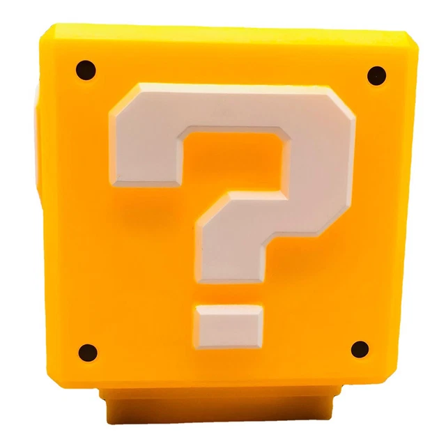 SUPER MARIO BROS Question Mark Block Night Light up Lamp Nintendo Bros ...