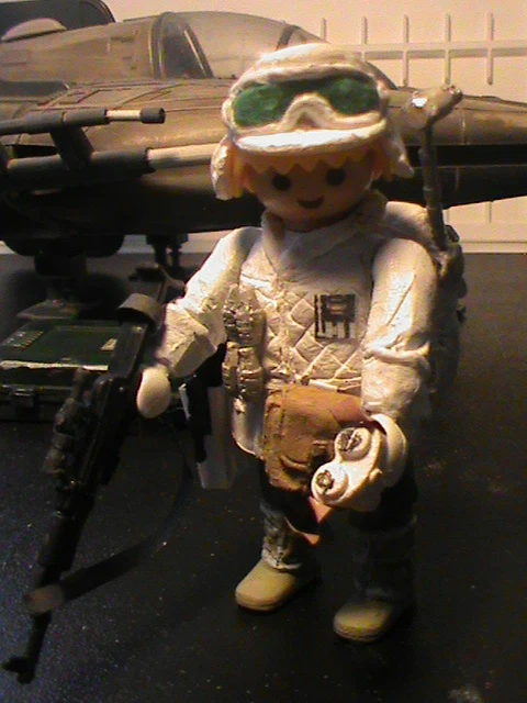 PLAYMOBIL CUSTOM SOLDAT Rebelle (Hoth) (L'Empire Contre-Attaque) Ref ...