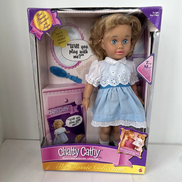 MATTEL CHATTY CATHY The Classic Collection Talking Doll Nib 2001 $79.95 ...