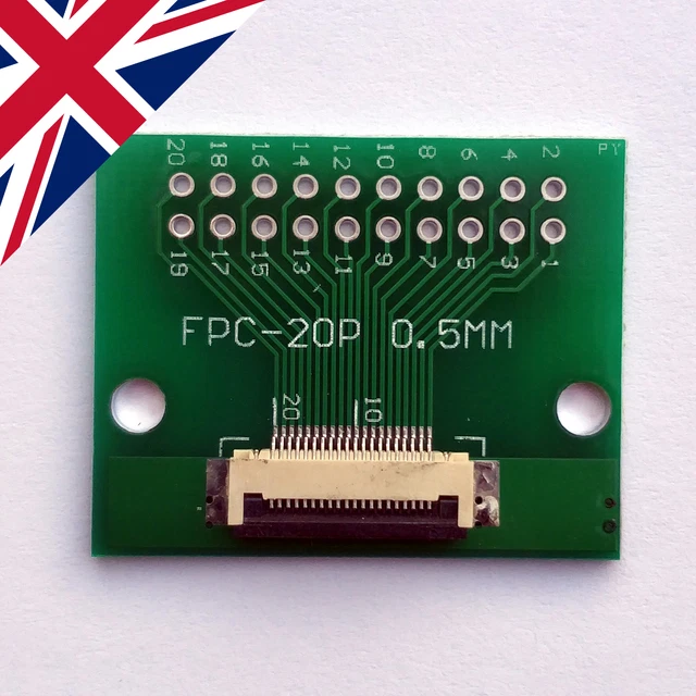 20-PIN 0.5MM FPC FFC adapter, converter breakout board for prototyping ...