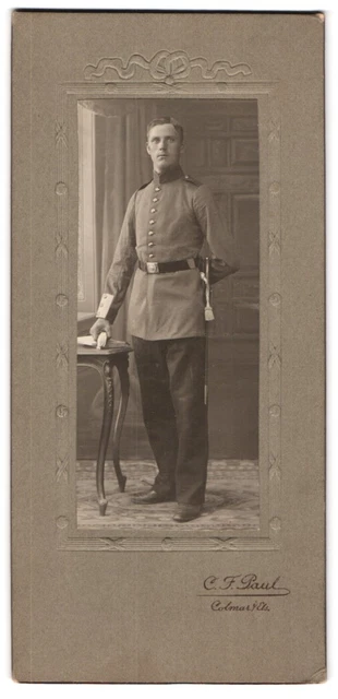 PHOTO C. F. Paul, Colmar, Soldat en uniforme avec Portepee EUR 9,00 ...