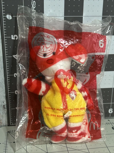 MCDONALD'S HAPPY MEAL Ronald McDonald the Bear #6 Ty Beanie Baby 2004 ...